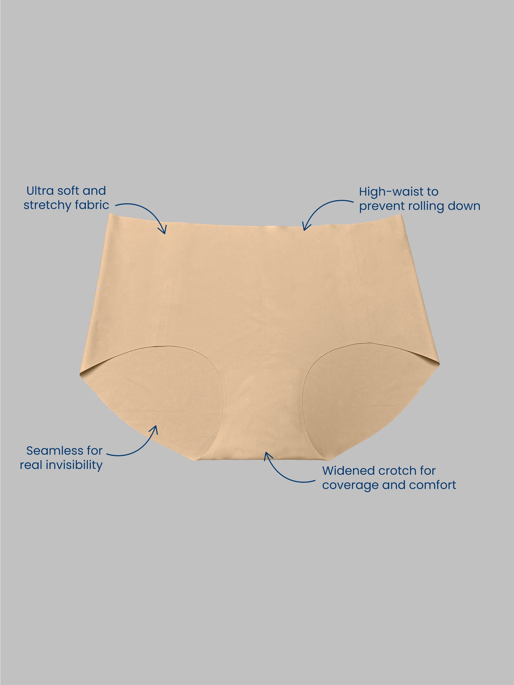 Invisible High-Rise Active Underpants - No Sweat Lines, Ultra Soft ...